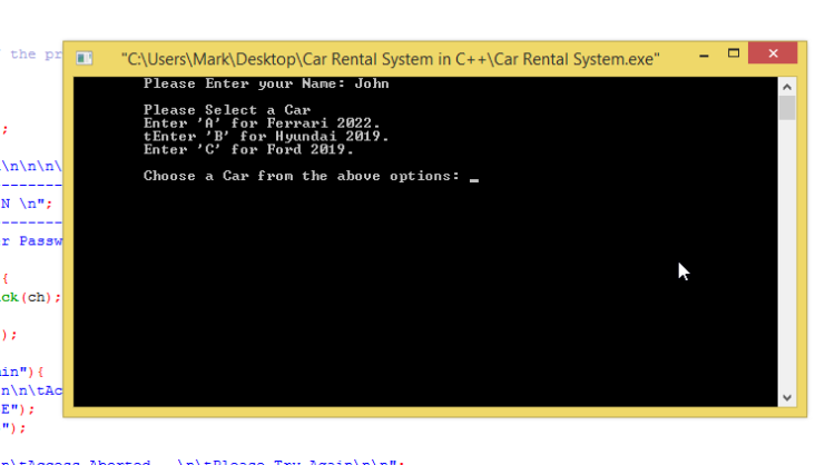 Simple Car Rental System in C++ Free Source Code | SourceCodester
